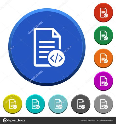 Source Code Document Beveled Buttons Stock Vector By Renegadehomie