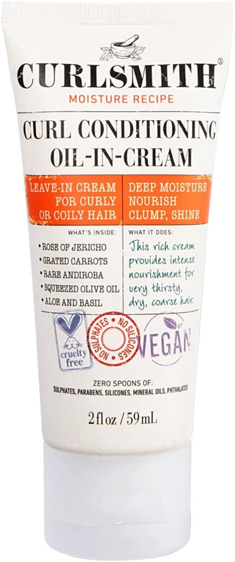 Curlsmith Curl Conditioning Oil In Cream Vegan Leave In Conditioner For Curly And Coily Hair