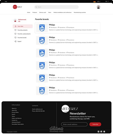 تطوير Uiux الى Htmlcss Bootstrap And Javascript لموقع طبي مستقل