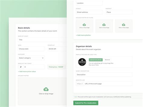 Create Event Forms