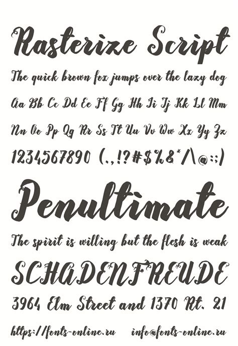 Rasterize Script Font