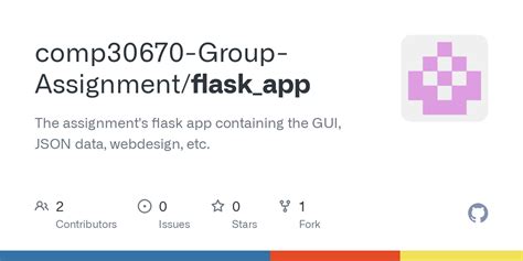 Github Comp30670 Group Assignmentflaskapp The Assignments Flask App Containing The Gui