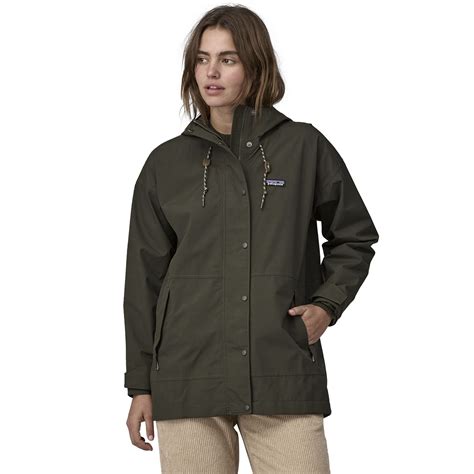 Womens Patagonia Outdoor Everyday Rain Jacket Pine Needle Green