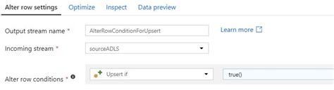 Azure Data Factory Upsert Using Data Flows