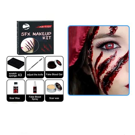 Professional Halloween Makeup Kit Fake Wound Scar Fake Blood Paint Scar