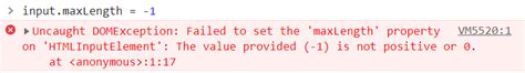 Javascript Why Inputelementmaxlength Returns 1 Stack Overflow