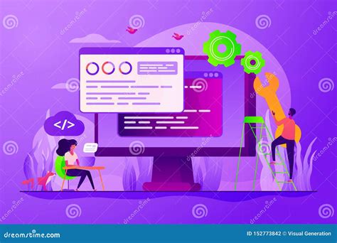 Back End Development Concept Vector Illustration Stock Vector