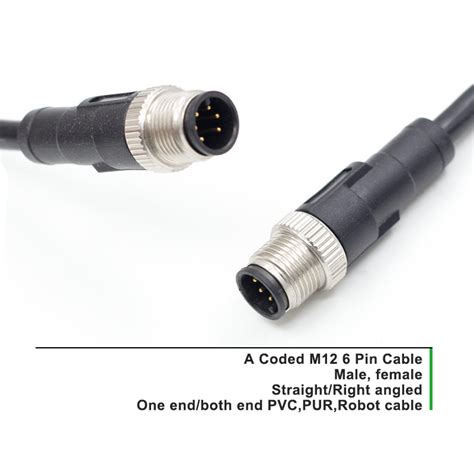 6 Pin M12 Connector Cable Shine Industry