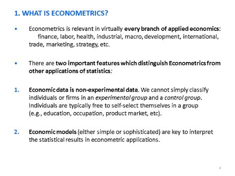 1 What Is Econometrics Steps In Empirical Economic
