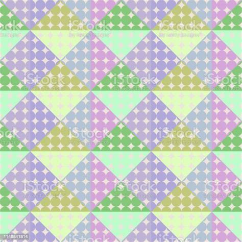 원활한 삼각형 및 점 배경으로 유행 추상 패턴입니다 다채로운 파스텔 부드러운 색상 패션 포장 및 섬유 인쇄에 대 한 벡터 일러스트 레이 션 0명에 대한 스톡 벡터 아트 및