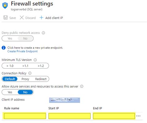 how to allow ip address to access database through firewall setup in
