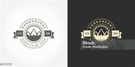 마운틴 캠핑 로고 엠블럼 아웃도어 조경 벡터 일러스트 록 힐스 실루엣 셔츠 또는 프린트 스탬프 배지에 대한 스톡 벡터 아트 및 기타 이미지 Istock
