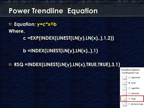 ppt compute trendline values in excel powerpoint presentation free download id 447063