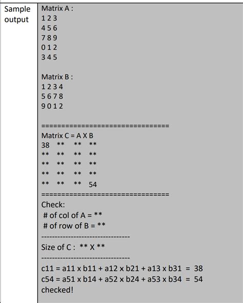 Solved Write A Program To Perform Matrix Multiplication