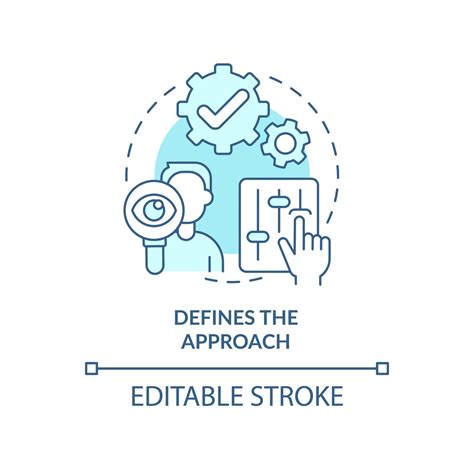 Define Approach Turquoise Concept Icon Project Strategy Stakeholder Management Plan Abstract