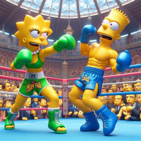 Bart Vs Lisa Boxing Match By Papa2016 On Deviantart