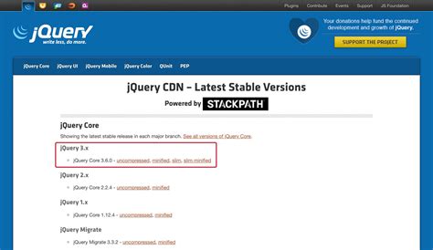 Jquery Cdn Stackpath Web Saku
