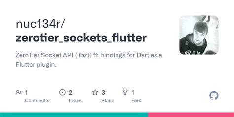 Github Nuc134rzerotiersocketsflutter Zerotier Socket Api Libzt