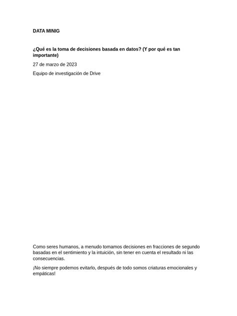 Data Minig Pdf Investigación De Mercado Marketing