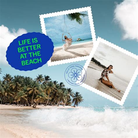 Beach Photo Collage Social Design Template — Customize It In Kittl