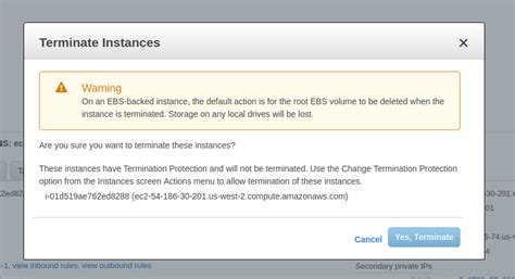 Amazon Web Services How To Protect EC Instance From Immediate Termination Stack Overflow