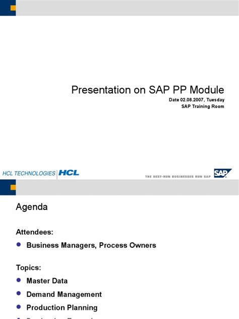 Sap Pp Overview Pdf Supply Chain Management Production And