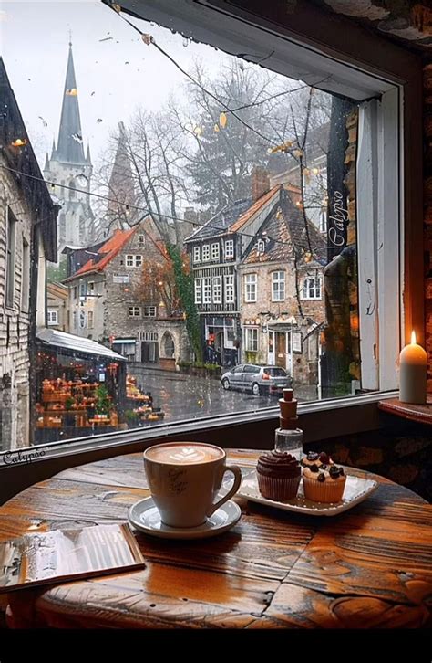 Cozy Autumn Village In Rain Cozy Rainy Day Cafe Cozy Cafe In Rain Cozy Coffee Aesthetic