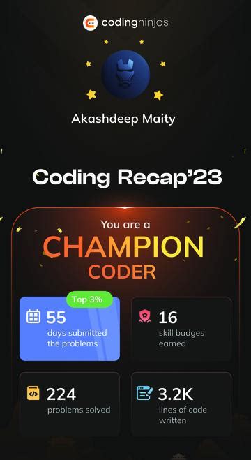 Akashdeep Maity On Linkedin Coding Recap23 Coding Ninjas