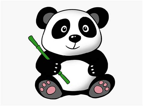 How Draw Cute Panda Few Easy Steps Easy Cute Cartoon Panda Drawing