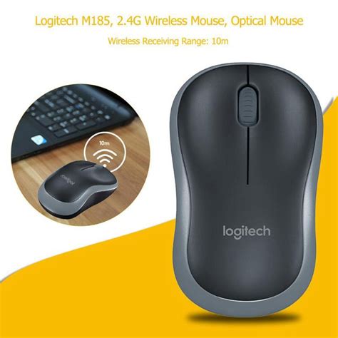 Logitech M185 Office Wireless Mouse Black