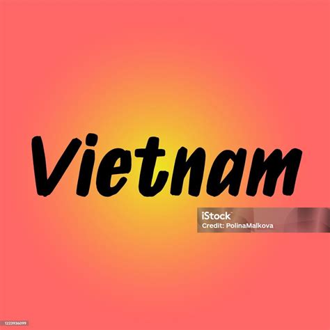 베트남 브러시 페인트 손으로 그려진 문자와 함께 배경에 깃발 인사말 카드 오버레이 포스터를 위한 디자인 템플릿 개념에 대한 스톡