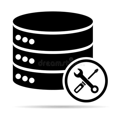 Database Storage Icon With Shadow Internet Network Server Cloud Data