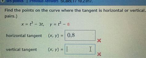 solved find the points on the curve where the tangent is