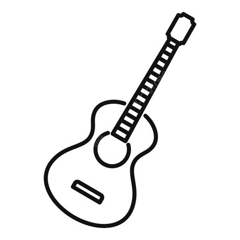 Acoustic Guitar Outline Vector Hd Png Images Acoustic Guitar Icon Outline Vector Guitar