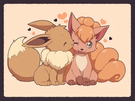 Eevee And Vulpix Cute Pokemon Wallpaper Cute Pokemon Cute Pokemon