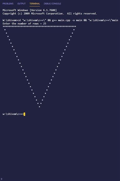 Hollow Inverted Pyramid Pattern Using For Loop In C Pwos Shorts