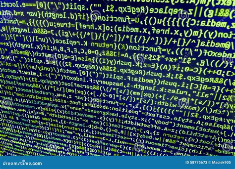 Programming Coding Source Code Screen Stock Illustration