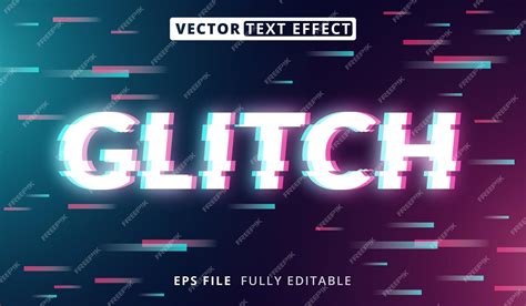 Premium Vector Glitch Text Effect