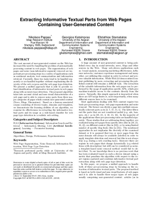 pdf extracting informative textual parts from web pages containing