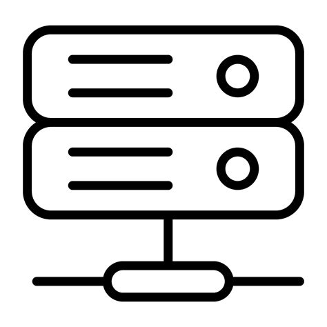 An Outline Design Icon Of Network Server Vector Art At Vecteezy