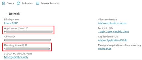 enrolling device machine and user certificates in microsoft intune