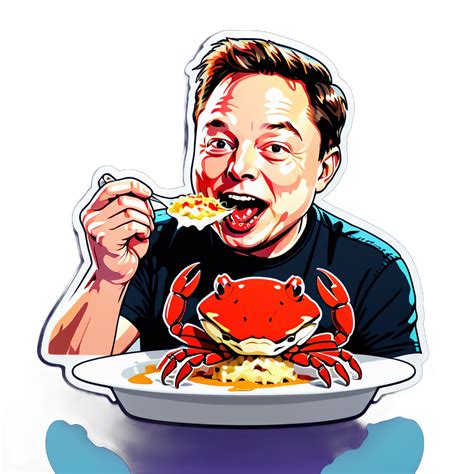 I Made An Ai Sticker Of Elon Musk Eating Crab