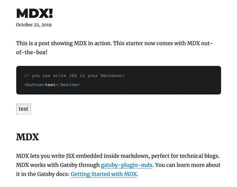 How to convert an existing Gatsby blog to use MDX GatsbyJS 中文网