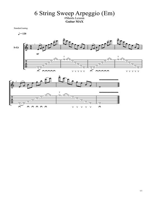 6 String Sweep Arpeggio Pdf