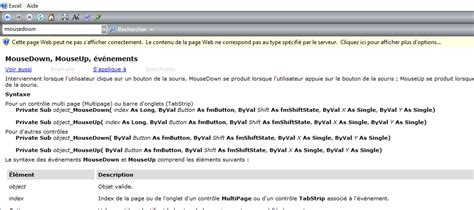 evénement sur clic de souris dans une feuille excel macros et vba excel