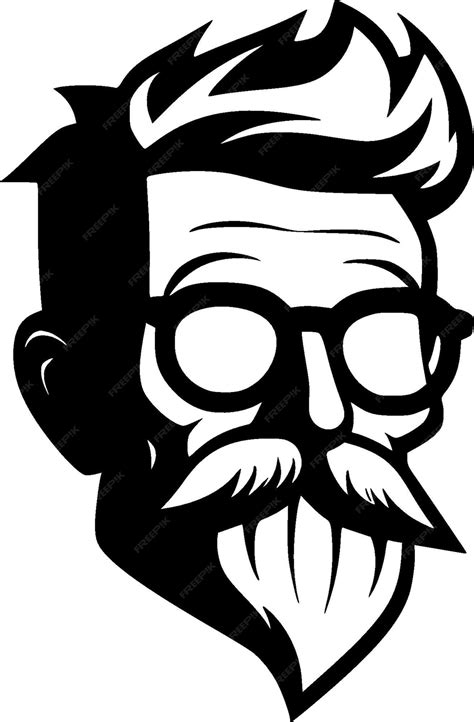 Premium Vector Papa Black And White Isolated Icon Vector Illustration