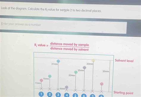 Solved Look At The Diagram Calculate The Rf Value For Sample 2 To