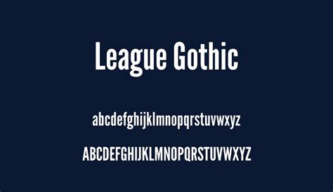 League Gothic Regular Font Font Tr