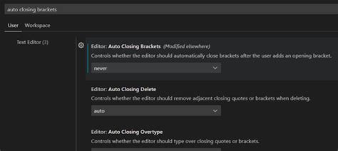 Disabling Automatic Closing Braces In Visual Studio Code Xangis