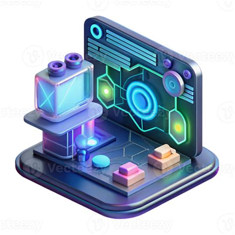 Vibrant Classic A Futuristic Holographic Interface Displaying Complex